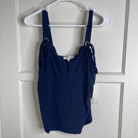 Tops | Perception Concept Navy Blue Top | Poshmark